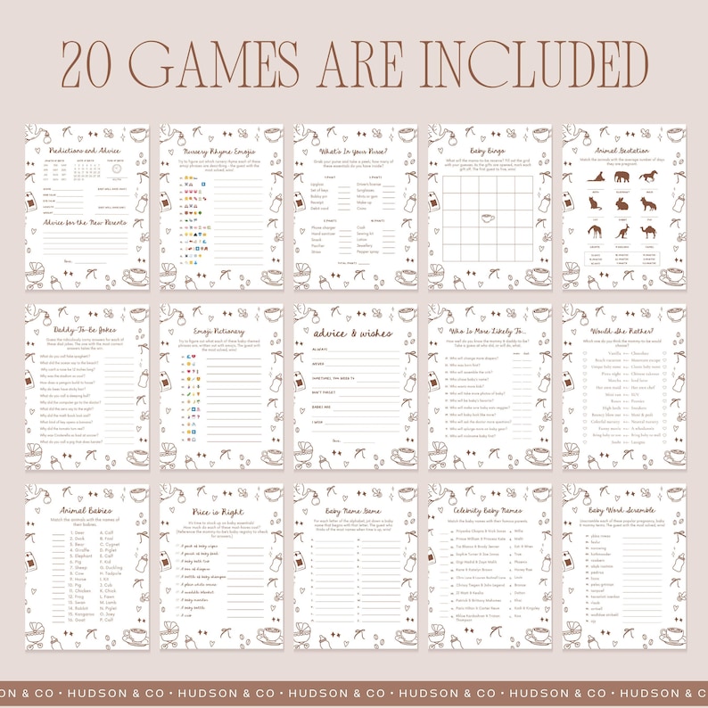 Cafe Bebe Baby Shower Games - Baby is Brewing Games - Coffee Theme Baby ...