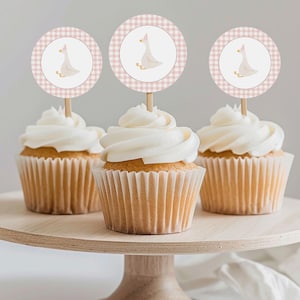 One Silly Goose Birthday Cupcake Toppers for a Goose First Birthday ...