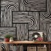 Linear Geometrical Wallpaper- Style and Design Wallposter- Livingroom ...