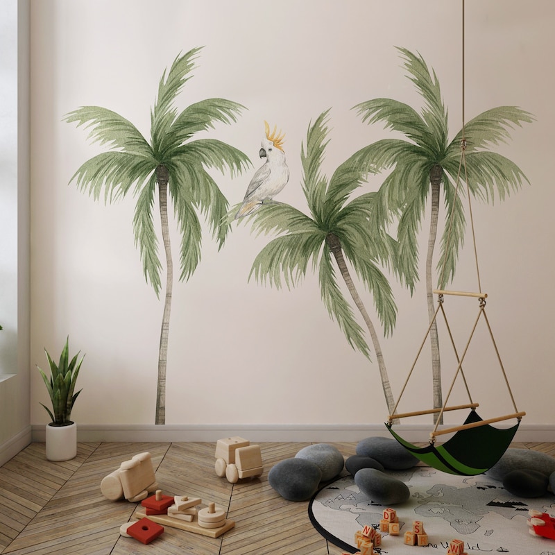 Tropical Wall Decal - Etsy