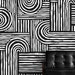 Linear Geometrical Wallpaper Style and Design Wallposter Livingroom ...