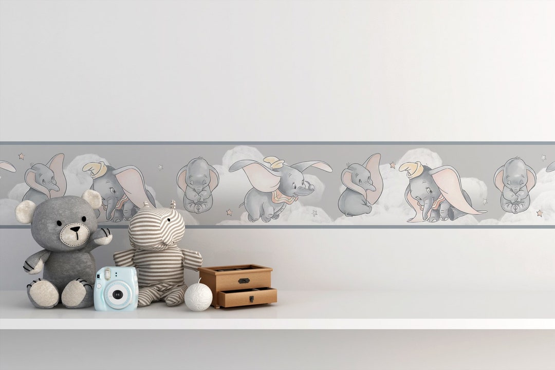Dumbo and Clouds Wall Border for Kids , Dumbo Border Peel and Stick ...