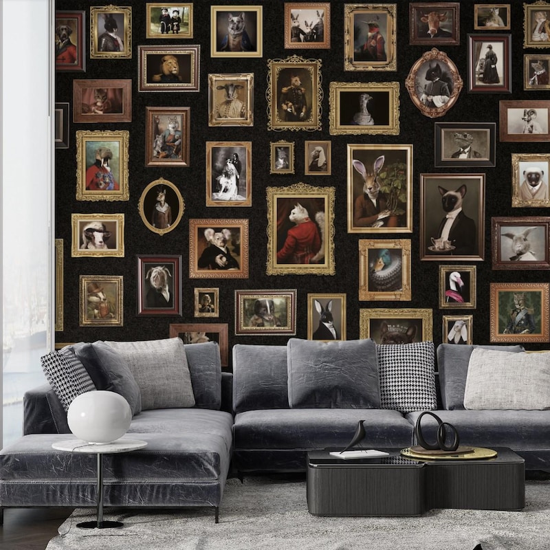 Animal Portrait Wallpaper - Etsy UK