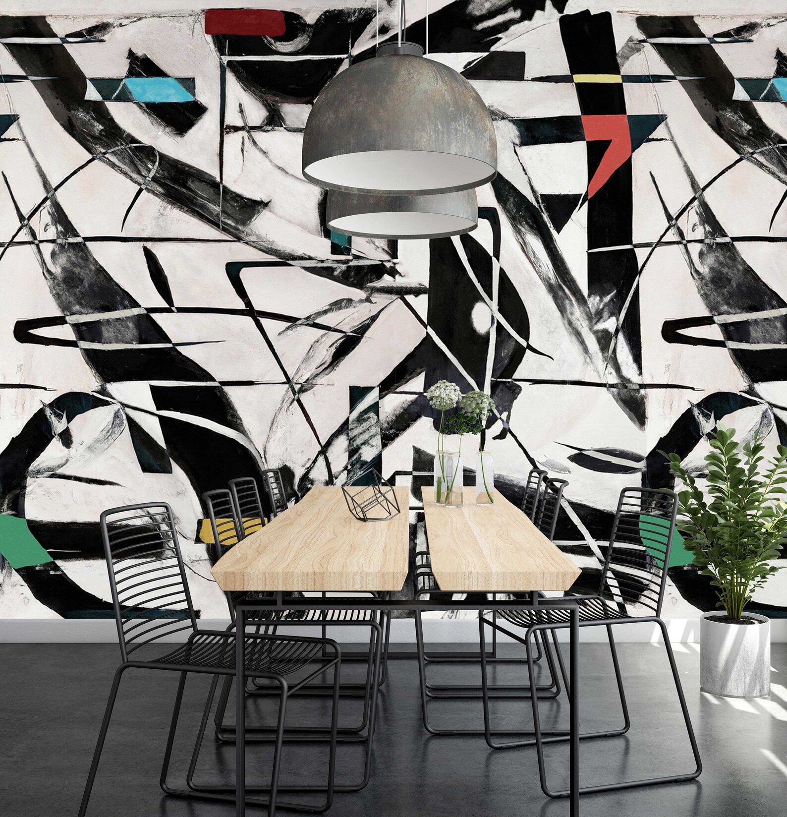 Art Design Wallpaper for Home Decor-black and White Themed Wall Design ...