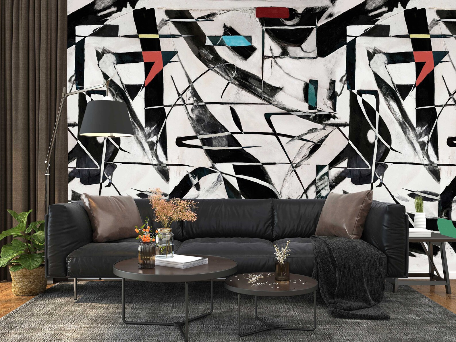 Art Design Wallpaper for Home Decor-black and White Themed Wall Design ...