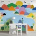 COLORFUL CARTOON WALLPAPER, Nursery Wallpaper, Wall Mural Self-adhesive ...