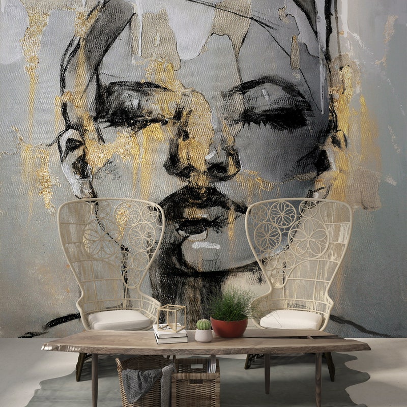 Face Wall Mural - Etsy