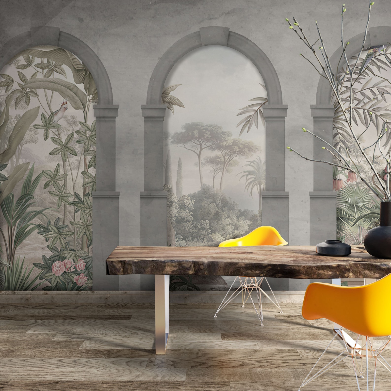 Column Design Wallpaper Outdoor Wall Mural Peel and Stick - Etsy