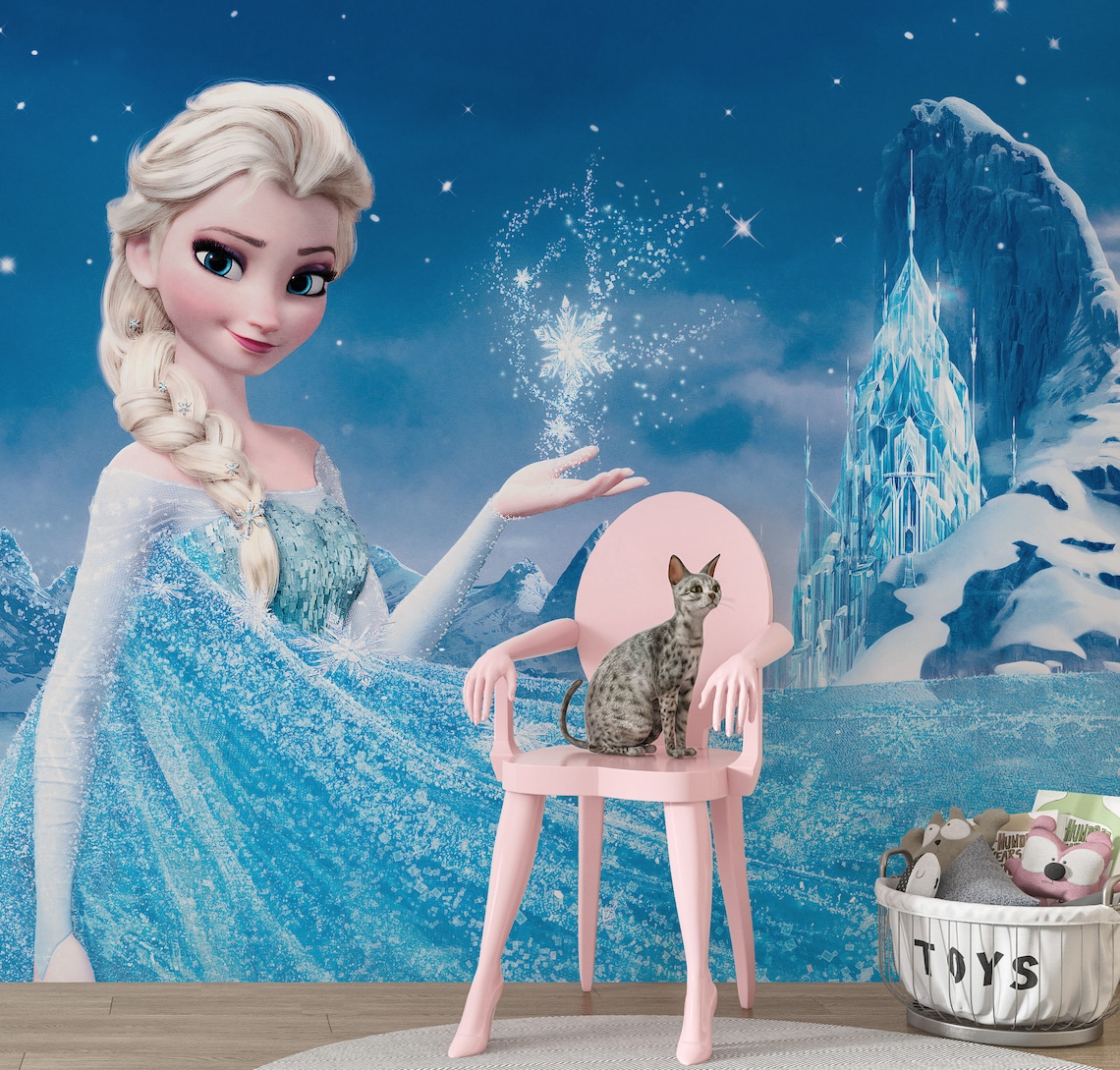 Frozen Themed Girls Room Wallpaper ELSA Frozen Mural for - Etsy