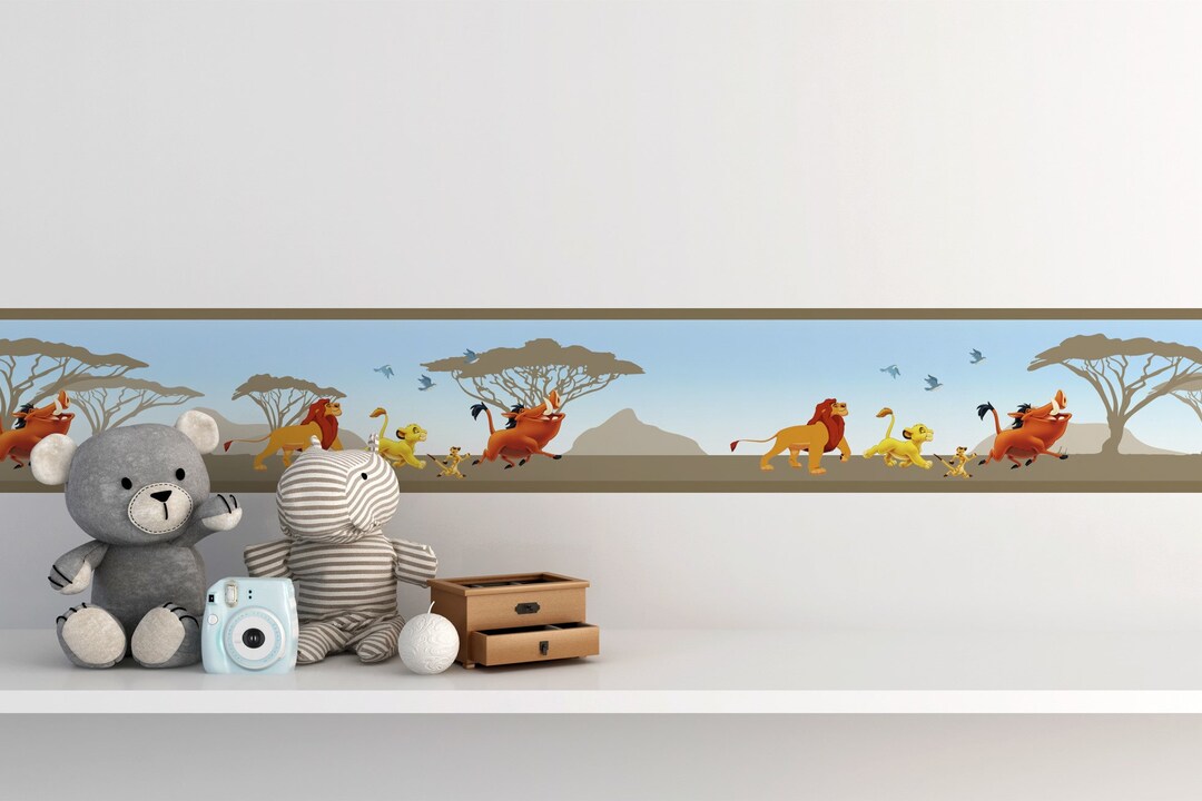 Lion King Themed Wall Border for Kids , Peel and Stick Wall Border for ...