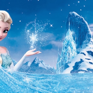 Frozen Themed Girls Room Wallpaper , ELSA Frozen Mural for Nursery Room ...