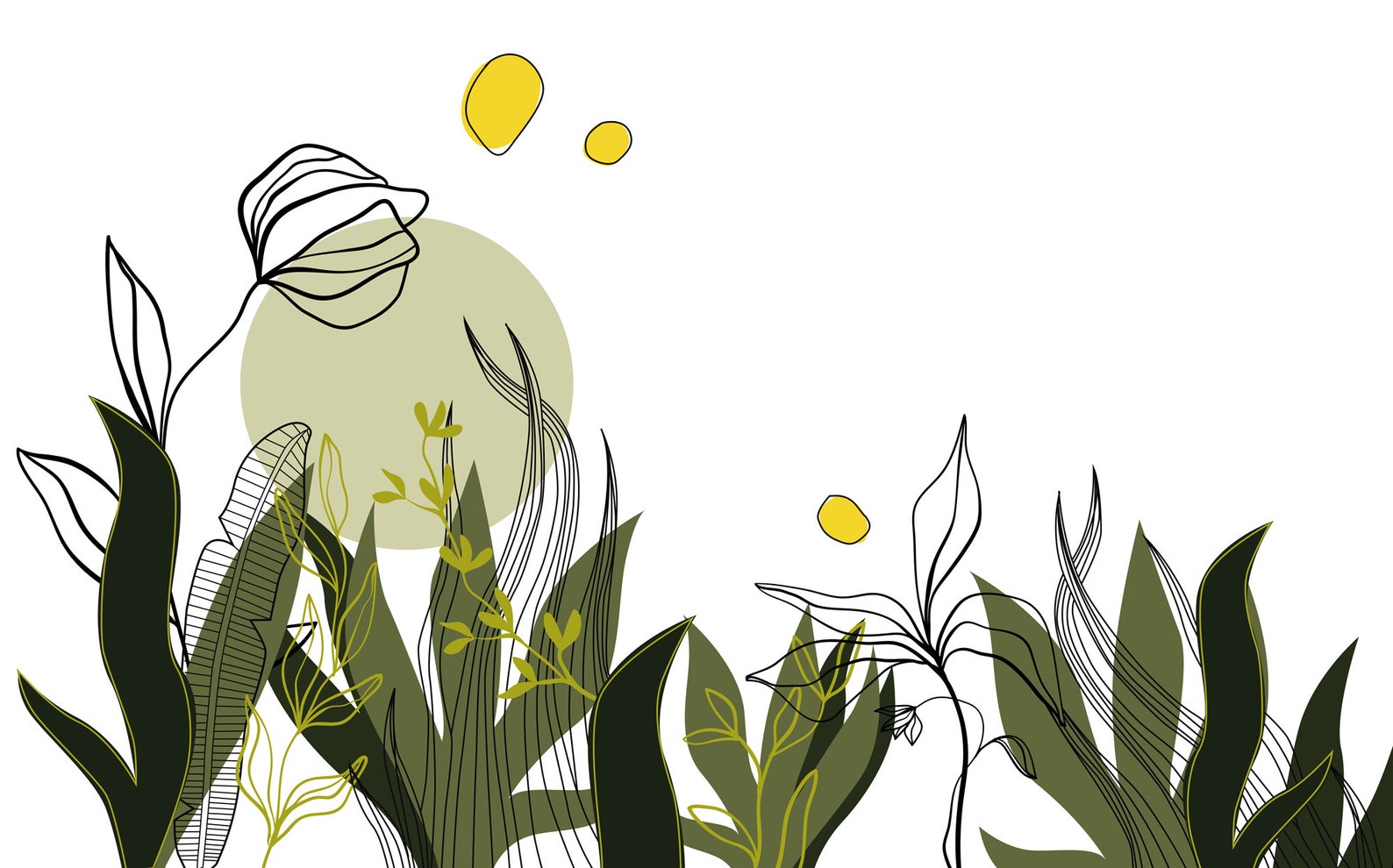 Boho Bushes Flowery Abstract Wallpaper Peel and Stick - Etsy