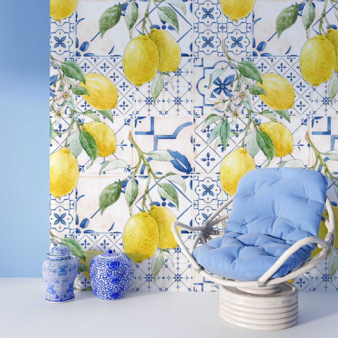 Sweet Lemon Wallpaper for Kitchen Decor-lemon Design for Home Decor ...