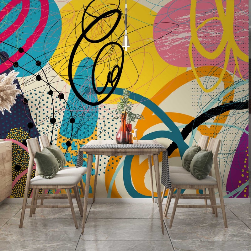 Colorful Wall Murals - Etsy