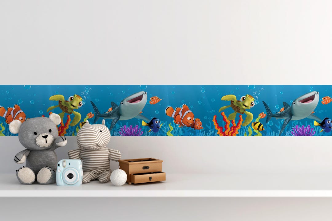 Underwater Fish Wall Border for Kids Room – Peel and Stick Ocean ...