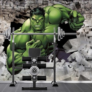 HULK WALLPAPER, 3D Look Wallpaper, Adhesive Hulk Cracking Blocks ...