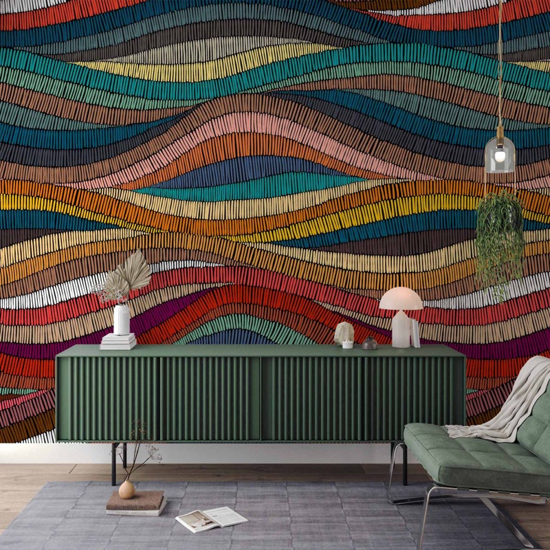 Wave Wallpaper - Etsy