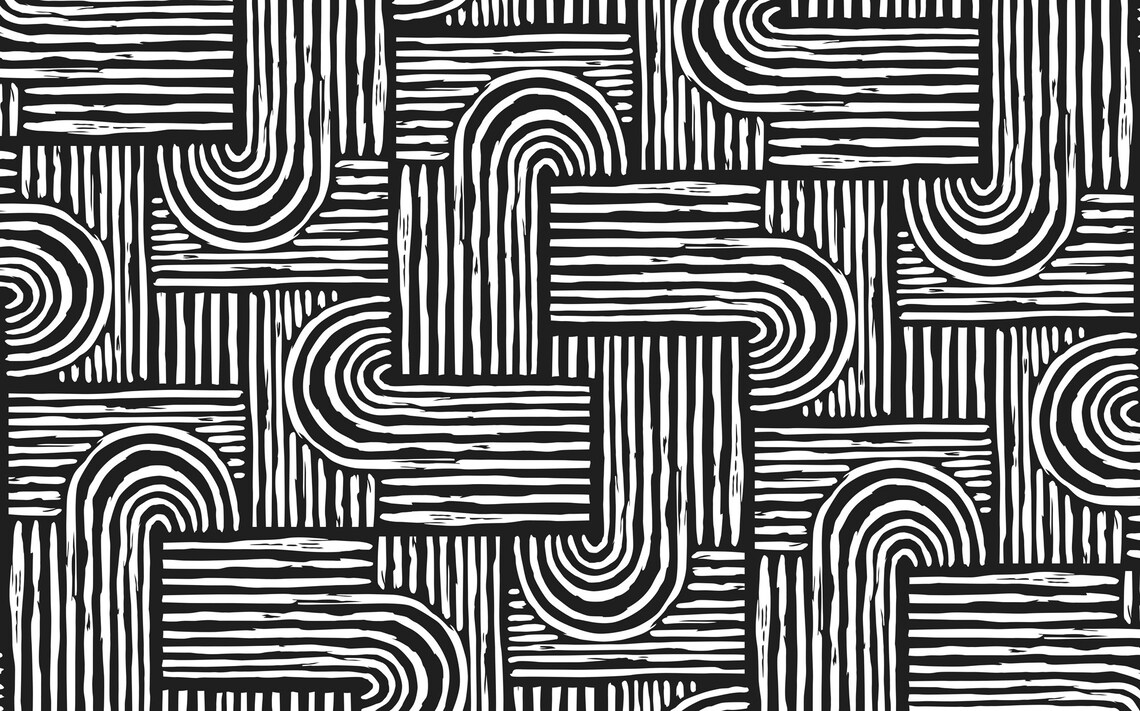 Linear Geometrical Wallpaper Style and Design Wallposter - Etsy