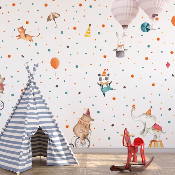 Circus Wall Mural - Etsy