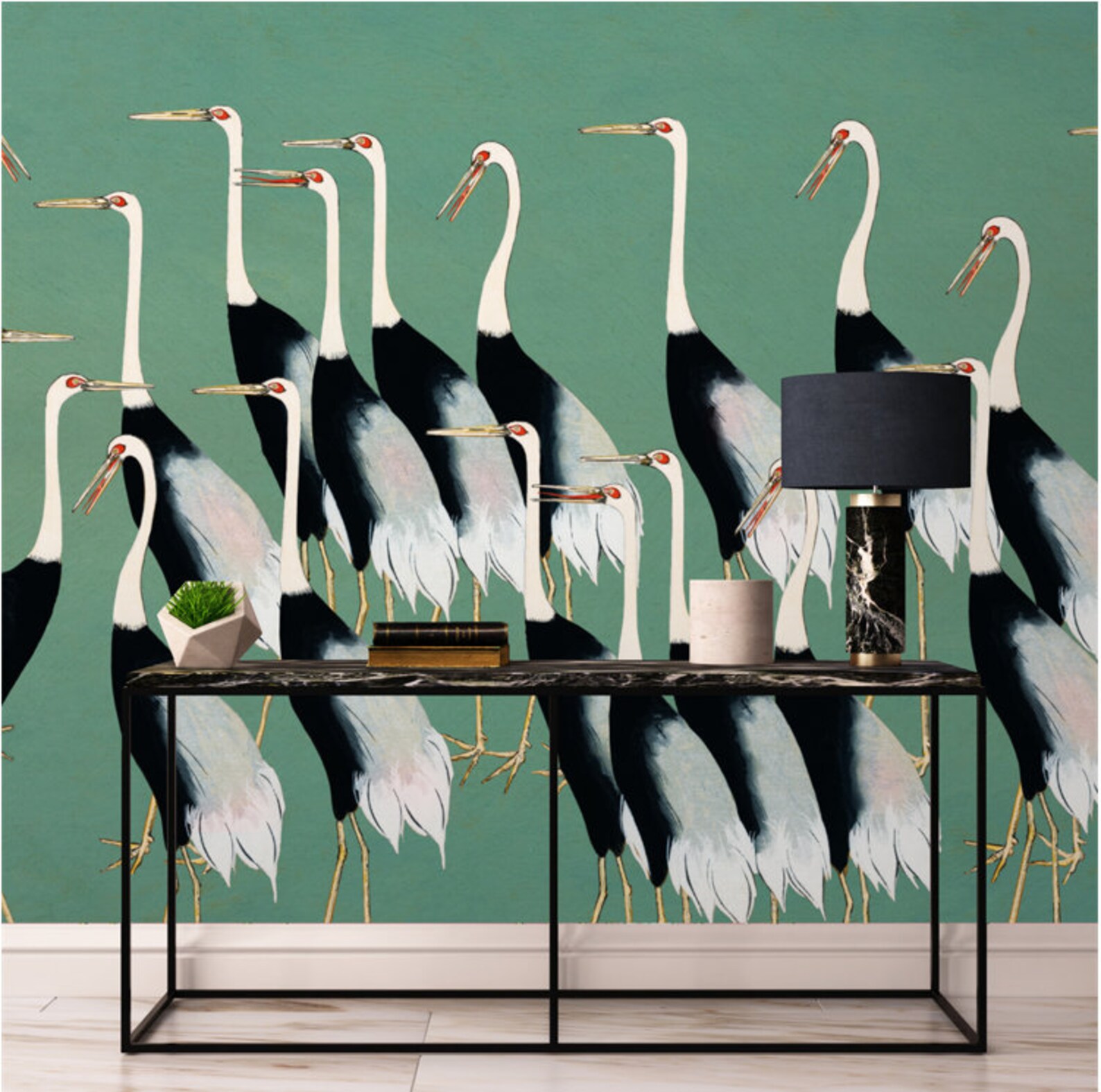 Storks Wallpaper- Green Fone Storks Wallpaper- Styles and Designs ...