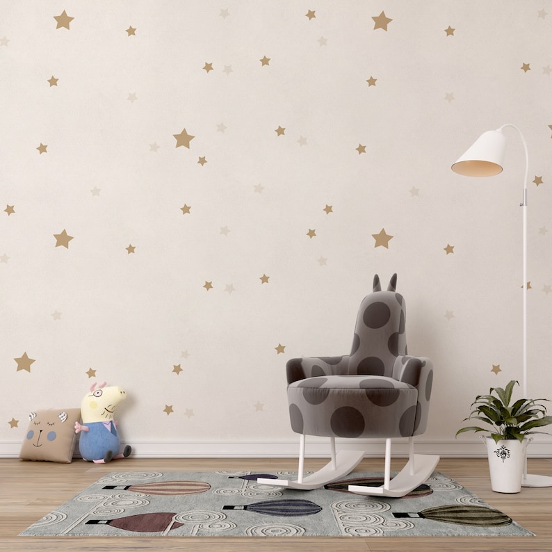 Starry Wallposter Star Themed Nursery Room Decor Peel and - Etsy