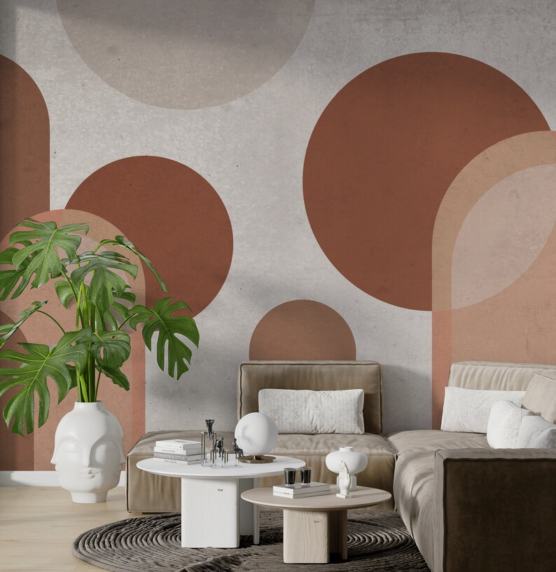 Arch Wall Decal Abstract Shape and Line Art Semicircle Wall - Etsy