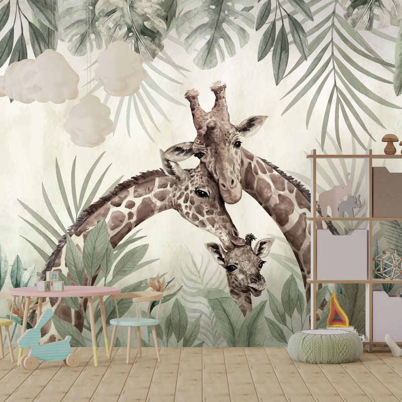Giraffe Wallpaper - Etsy UK