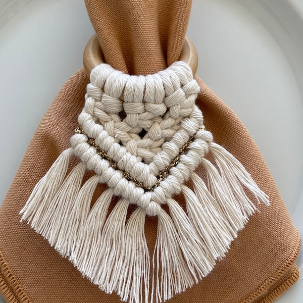 Macrame Napkin Rings - Etsy