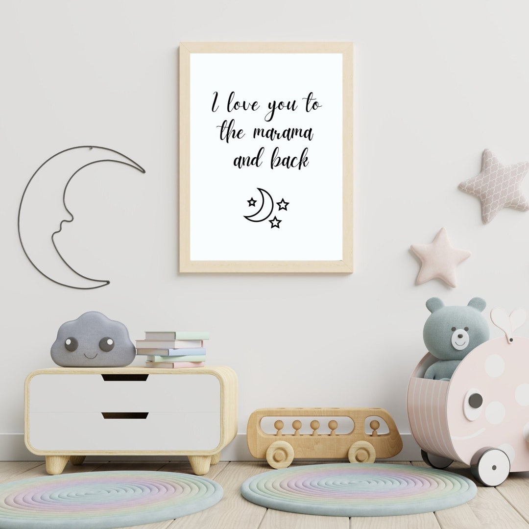 I Love You to the Marama Moon and Back Te Reo Maori Māori Language Wall ...