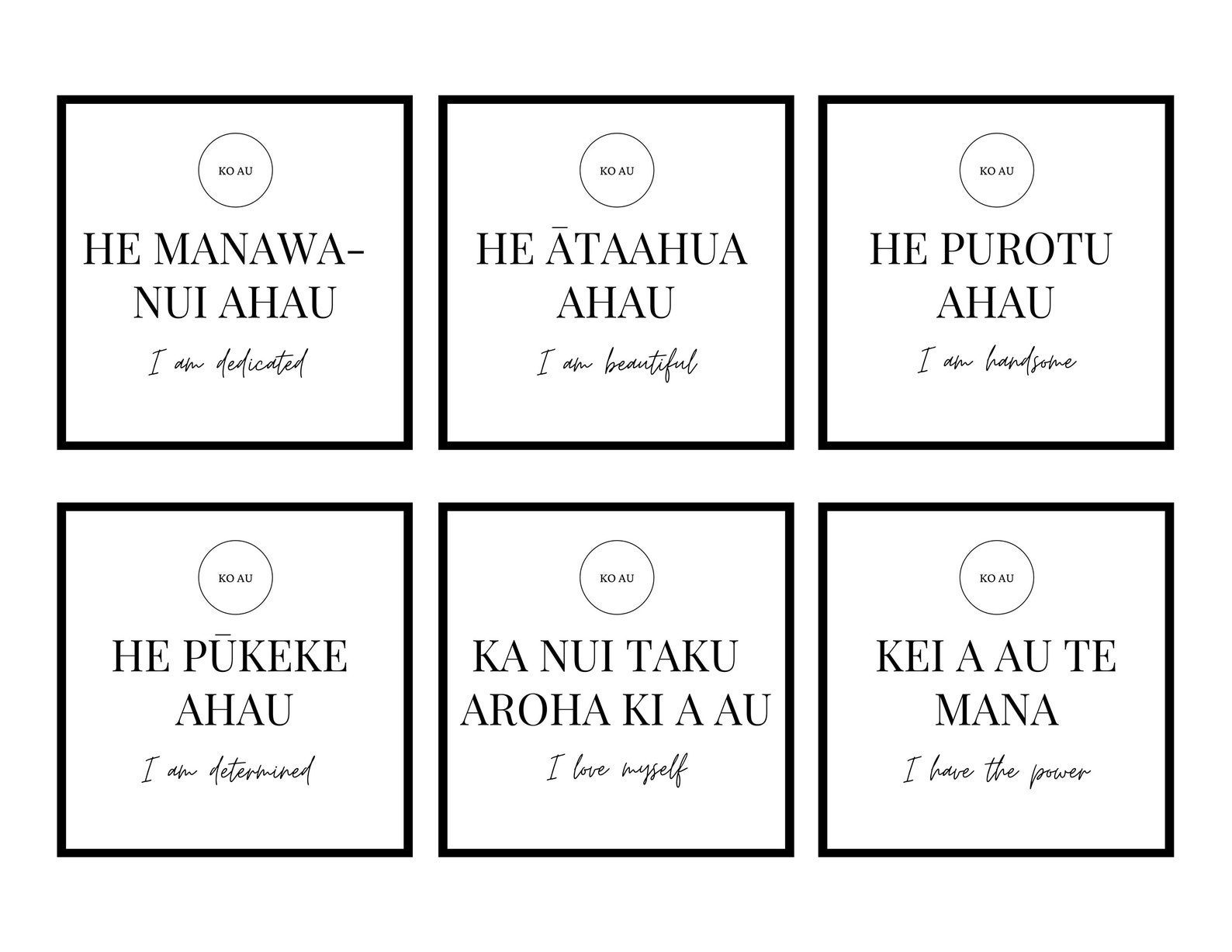 30 Maori Affirmation Cards Bilingual With Bonus Whakatauki Te Reo Māori ...