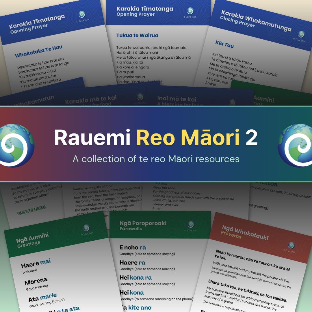 NEW Te Reo Māori 30-page Language Resource Rauemi 2 for Maori Learning ...