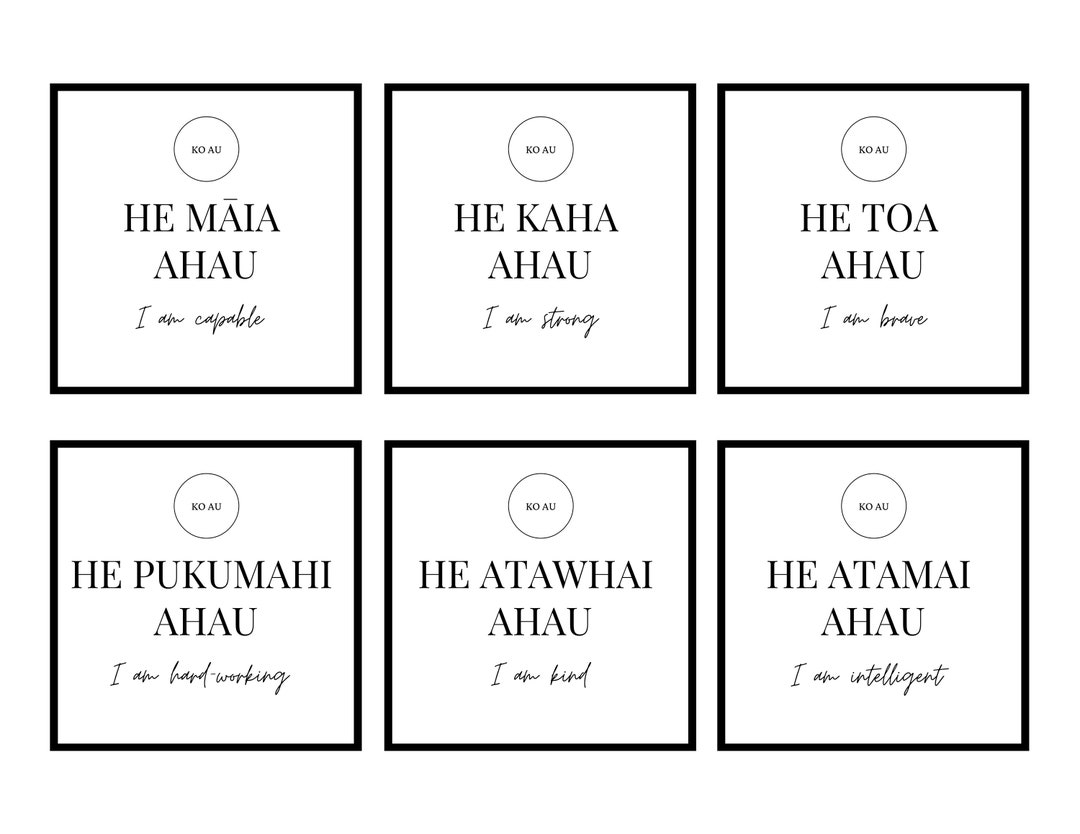 30 Maori Affirmation Cards Bilingual With Bonus Whakatauki Te Reo Māori ...