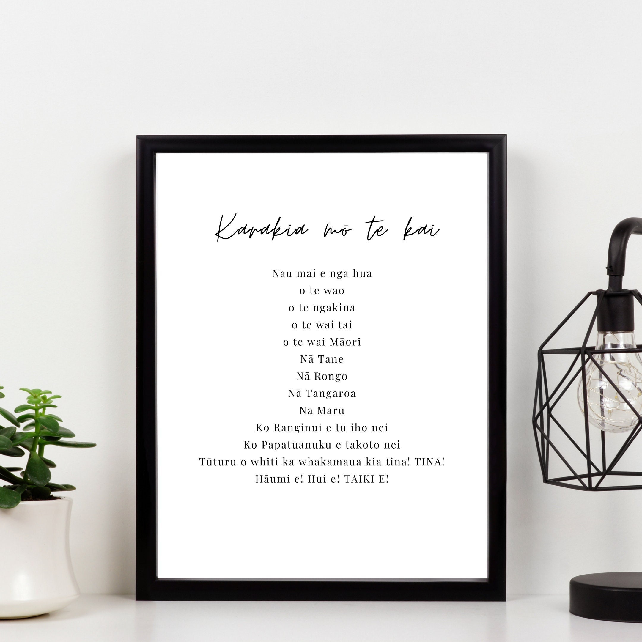 Food Blessing Prayer Grace Karakia Mo Te Kai Te Reo Māori Kiwiana ...