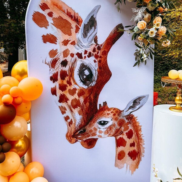 Giraffe Print Backdrop Cover - Etsy