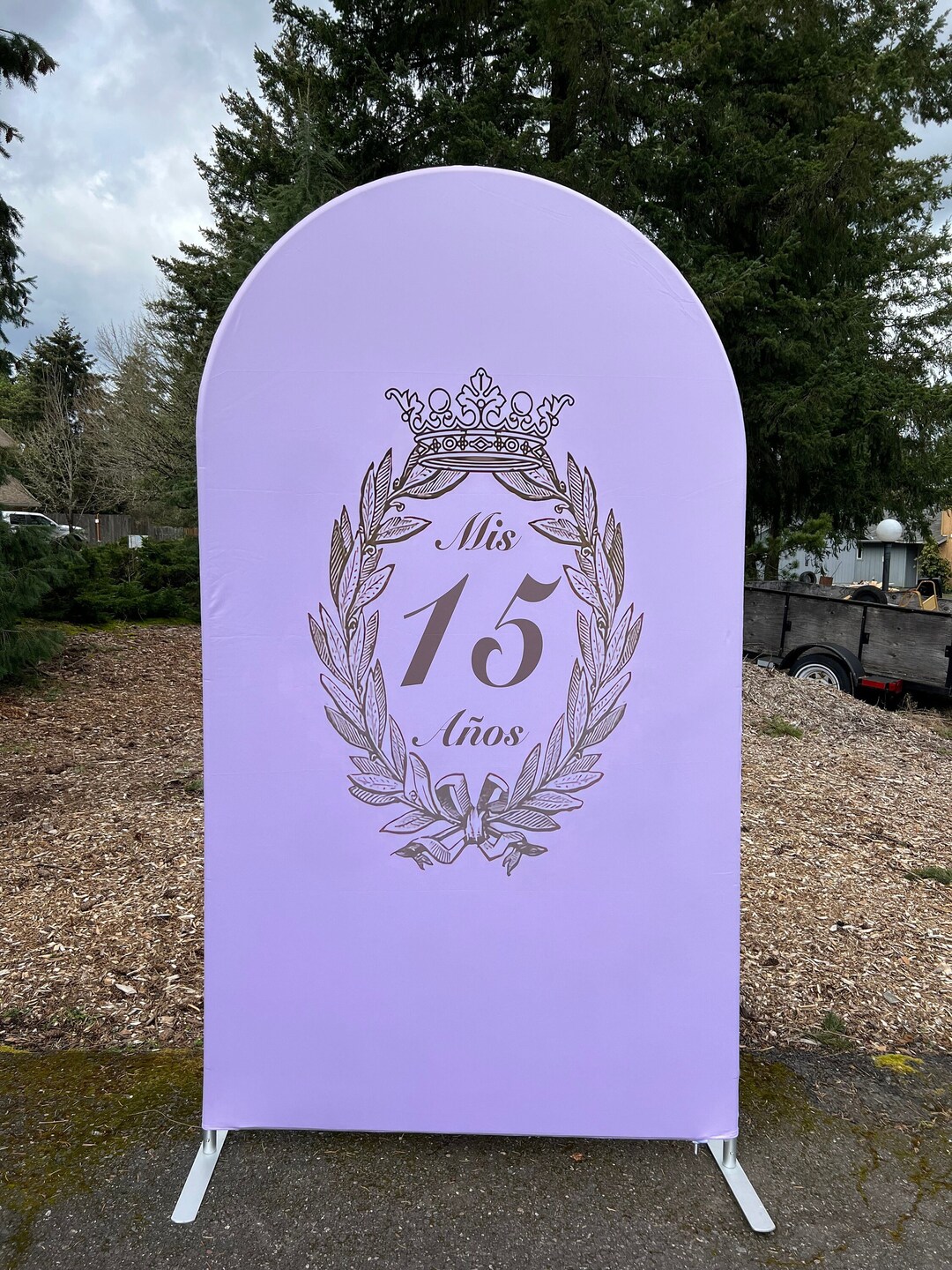 Mis 15 Background,party Decor Cover, Queen Backdrop, Crown Banner ...