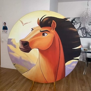 Personalized Round Backdrop Custom Covers, Polyester Covers, Any Design ...