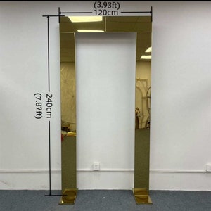 Square Stands Shiny Gold Electroplated Backdrop for Wedding Background ...