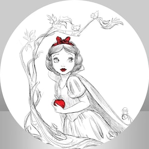 Snow White Backdrop Covers, Banner Birthday Party, Polyester - Etsy