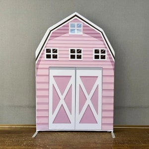 Barn Shape Arch Stand, Backdrop Cover, Double Sides Printed Chiara ...