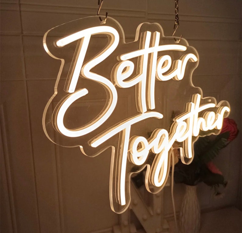 Better Together Neon Signlight Sign for Party Decor Wedding - Etsy