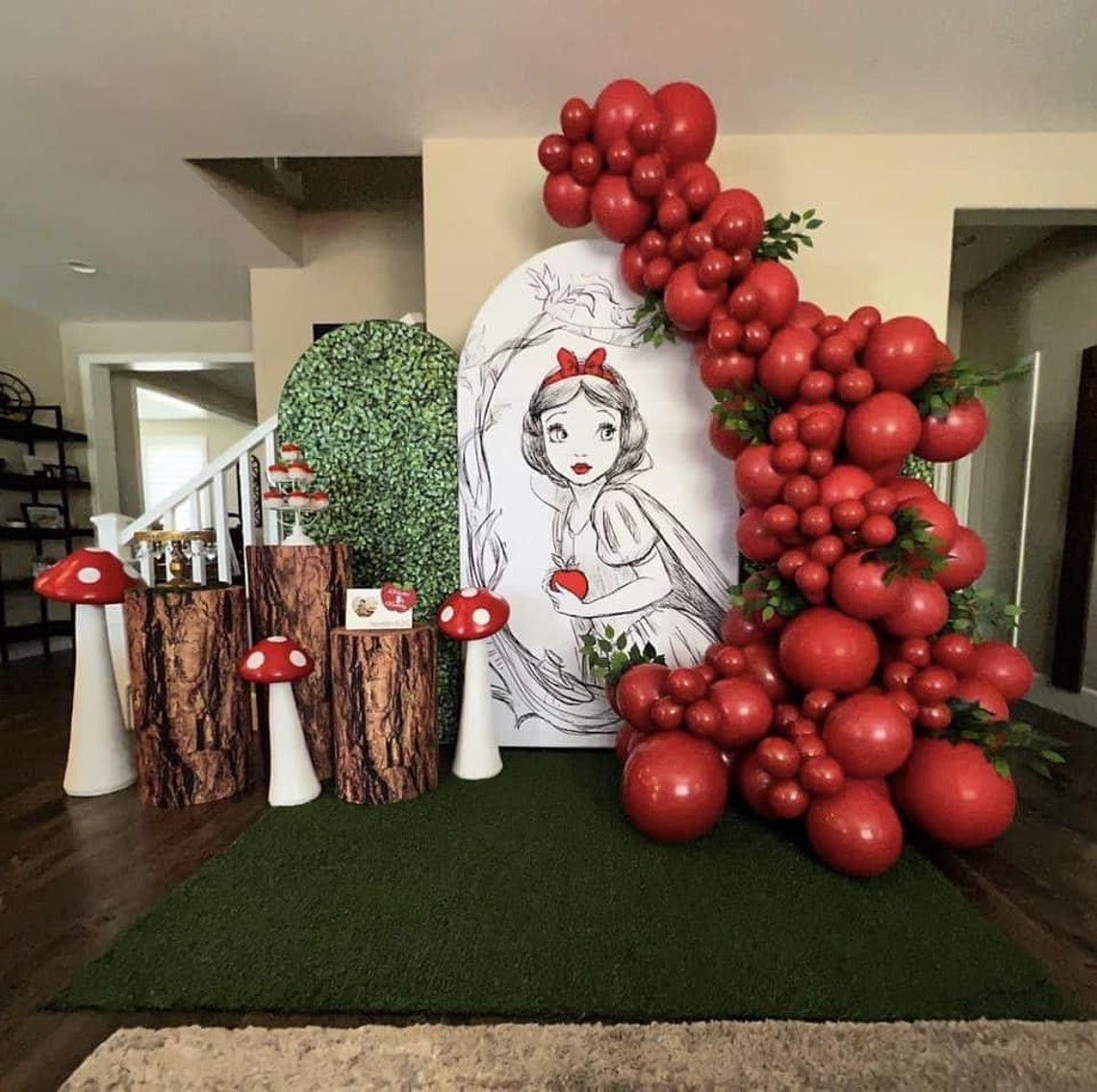 Snow White Backdrop Covers, Banner Birthday Party, Polyester - Etsy