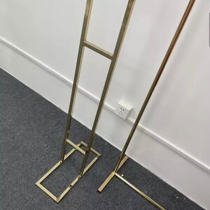 Gold-plated Shiny Arch Screen Geometric Wedding Arch Frame Backdrops ...