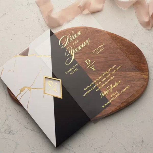 Transparent Wedding Invitation - Etsy