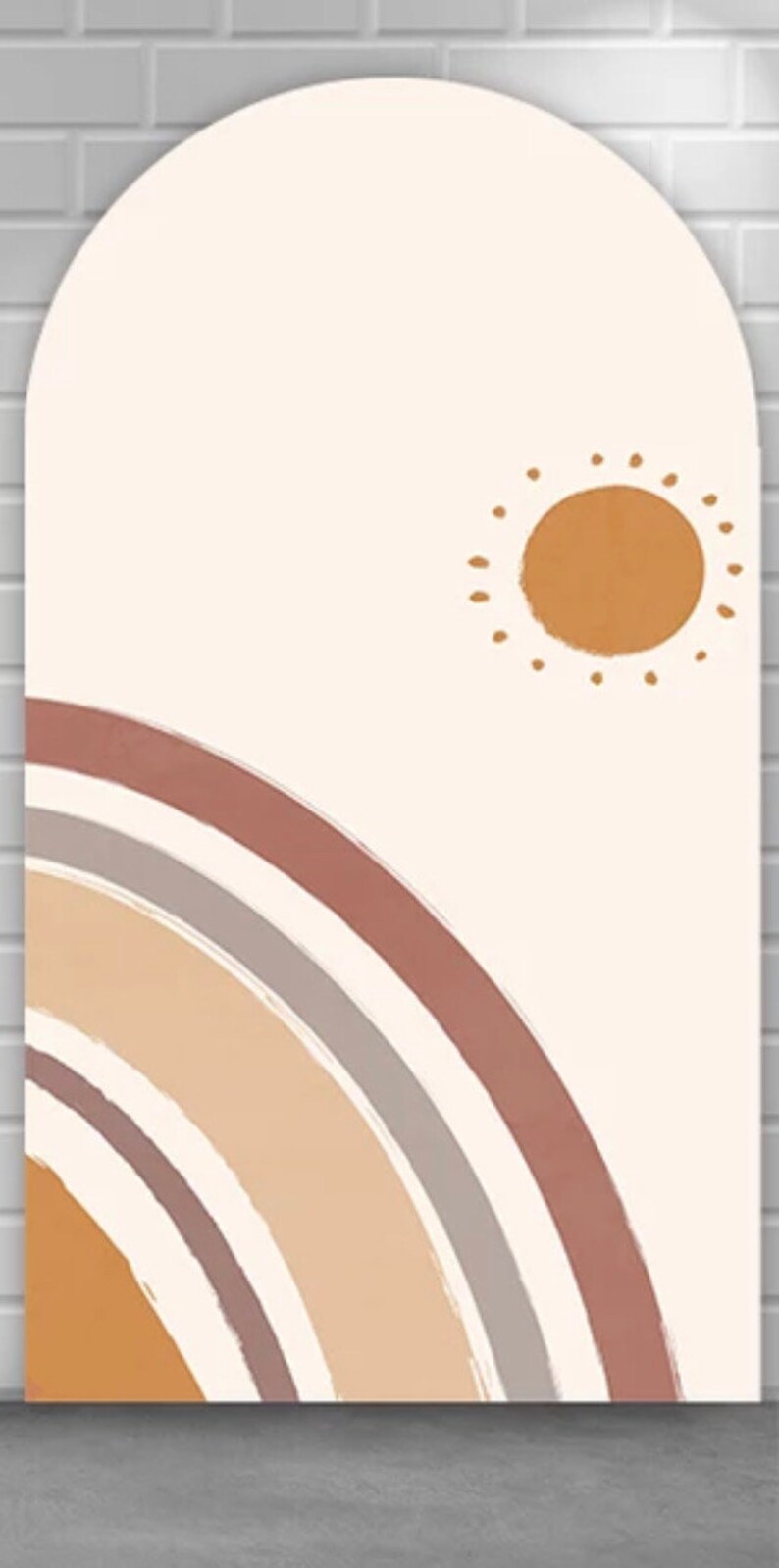 Boho Rainbow Baby Shower Arch Cover, Chiara Backdrops Pregnant Woman ...