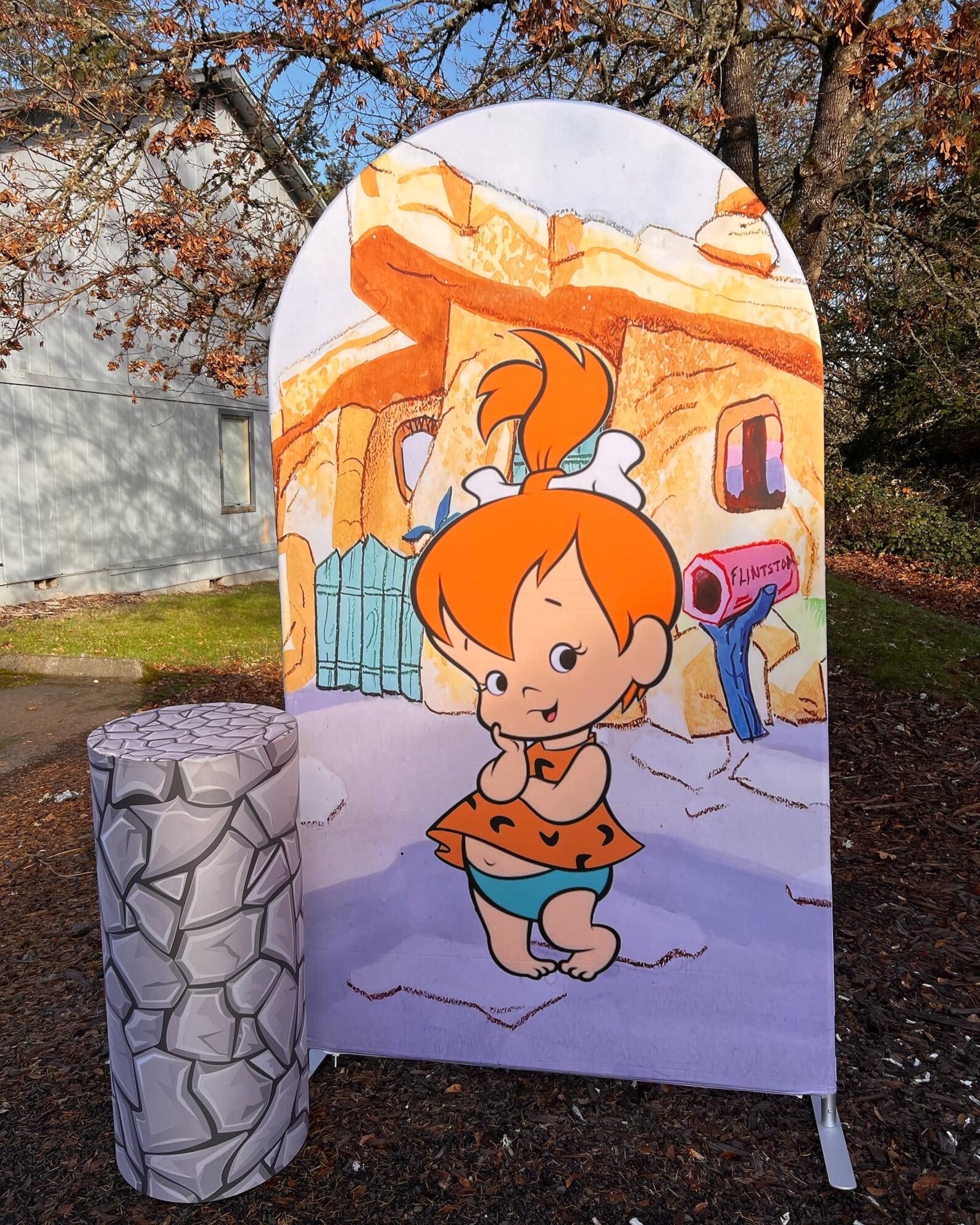 Pebbles Flintstone Backdrop Covers Los Picapiedras Party - Etsy