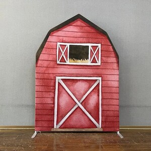 Barn Shape Arch Stand, Backdrop Cover, Double Sides Printed Chiara ...