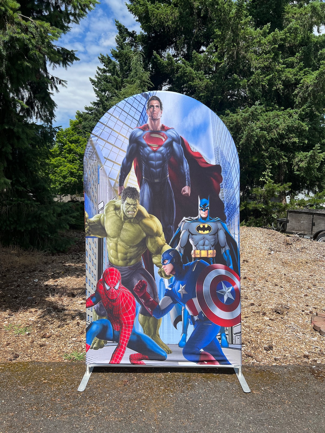 Super Hero Backdrops, Party Props Hulk, Avenger Party Props, Bacground ...