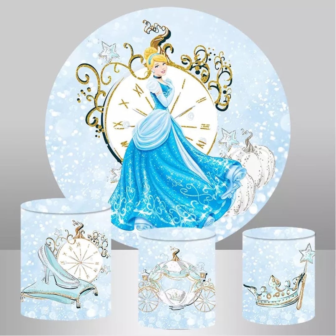 Cinderella Backdrops Covers, Princess Chiara Cover, Party Backdrop, Cylinder Covers - Etsy