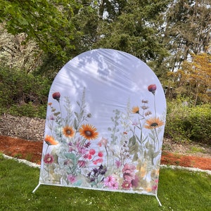Bloom Flowers Spring Custom Arch Covers, Arches Backdrop Cover ...