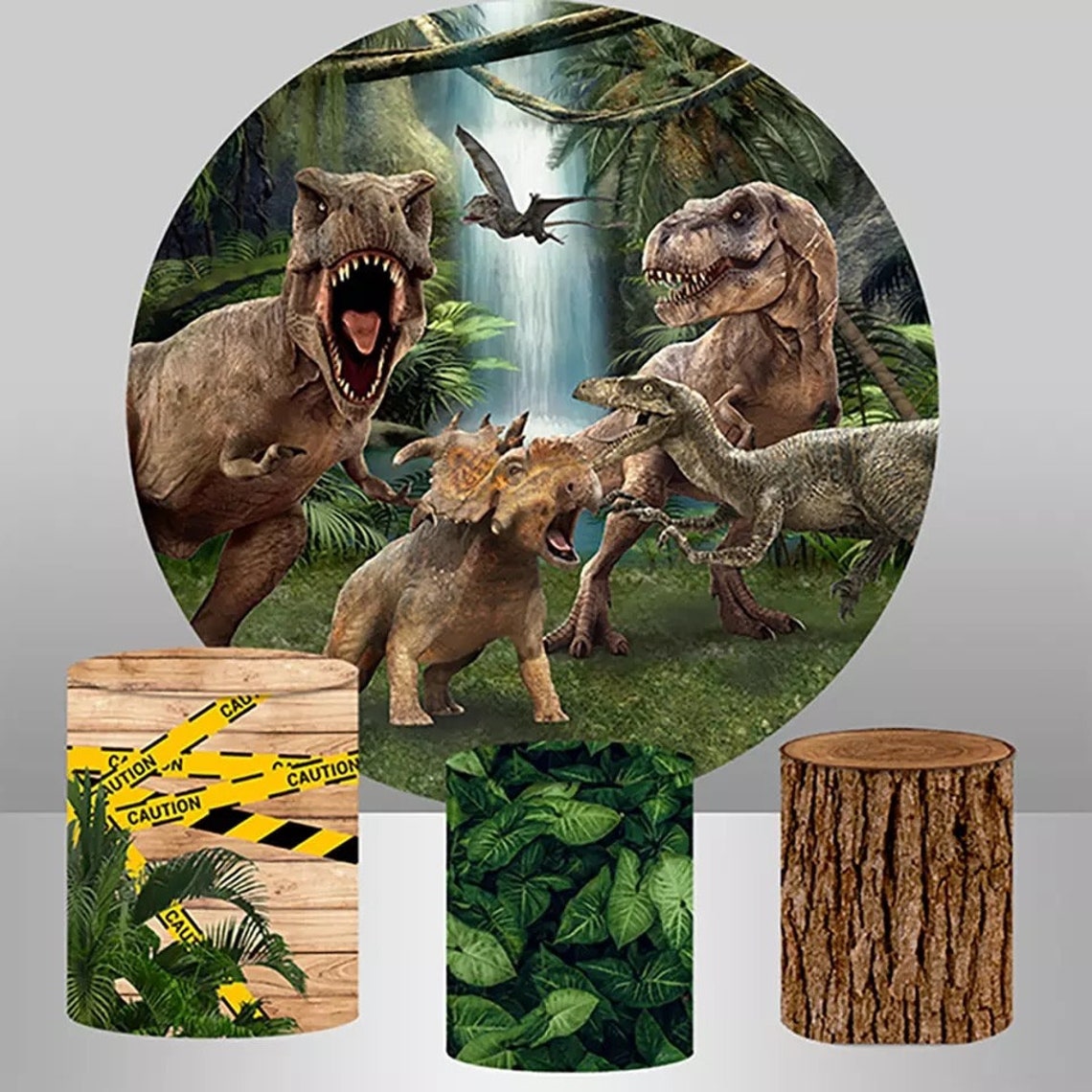Dinosaur Theme Backdrops Covers Polyester Cylinders Covers - Etsy